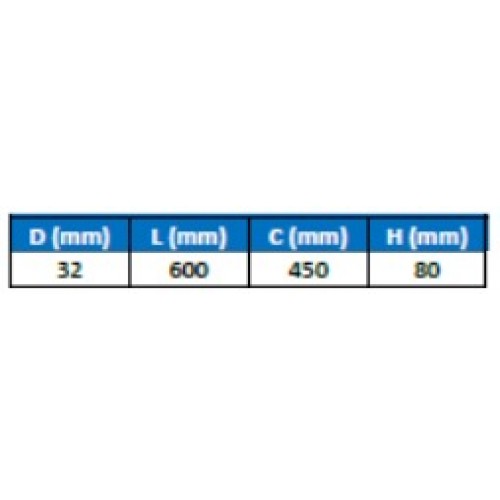 dormakaba Forte CA-101 600mm x 32mm Dia H Pull Handle in 304 SS finish ...