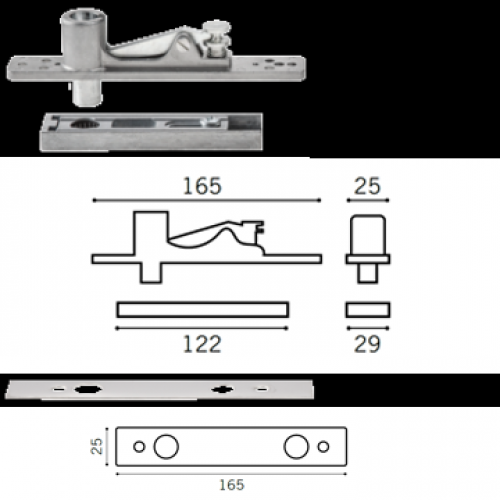 Adjustable Top Centres Dormakaba 8066 (steel) for Double Action ...