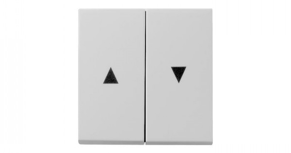 Gira rocker 2-gang with arrow symbol, grey matt