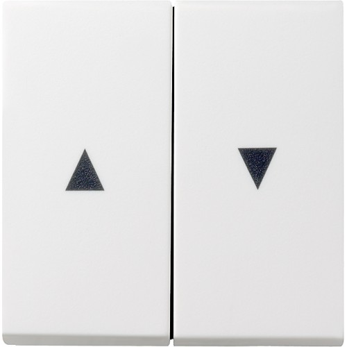 Rocker, 2-gang with arrow symbol, pure white glossy