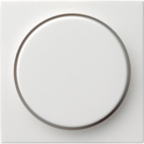 Cover with Button Pure White Glossy for Dimmer and Electronic Potentiometer